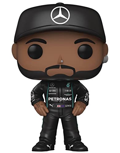 POP Racing: Formula One - Lewis Hamilton (AMG Petronas) Funko Vinyl Figure (Bundled with Compatible Box Protector Case), Multicolor, 3.75 inches