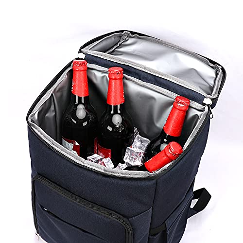 NKTOIEYS Backpack Cooler, 27 Cans Cooler Backpack Insulated Waterproof 16 Bottles Multifunctional Camping Cooler Lightweight Travel Cooler Lunch Backpack for Hiking