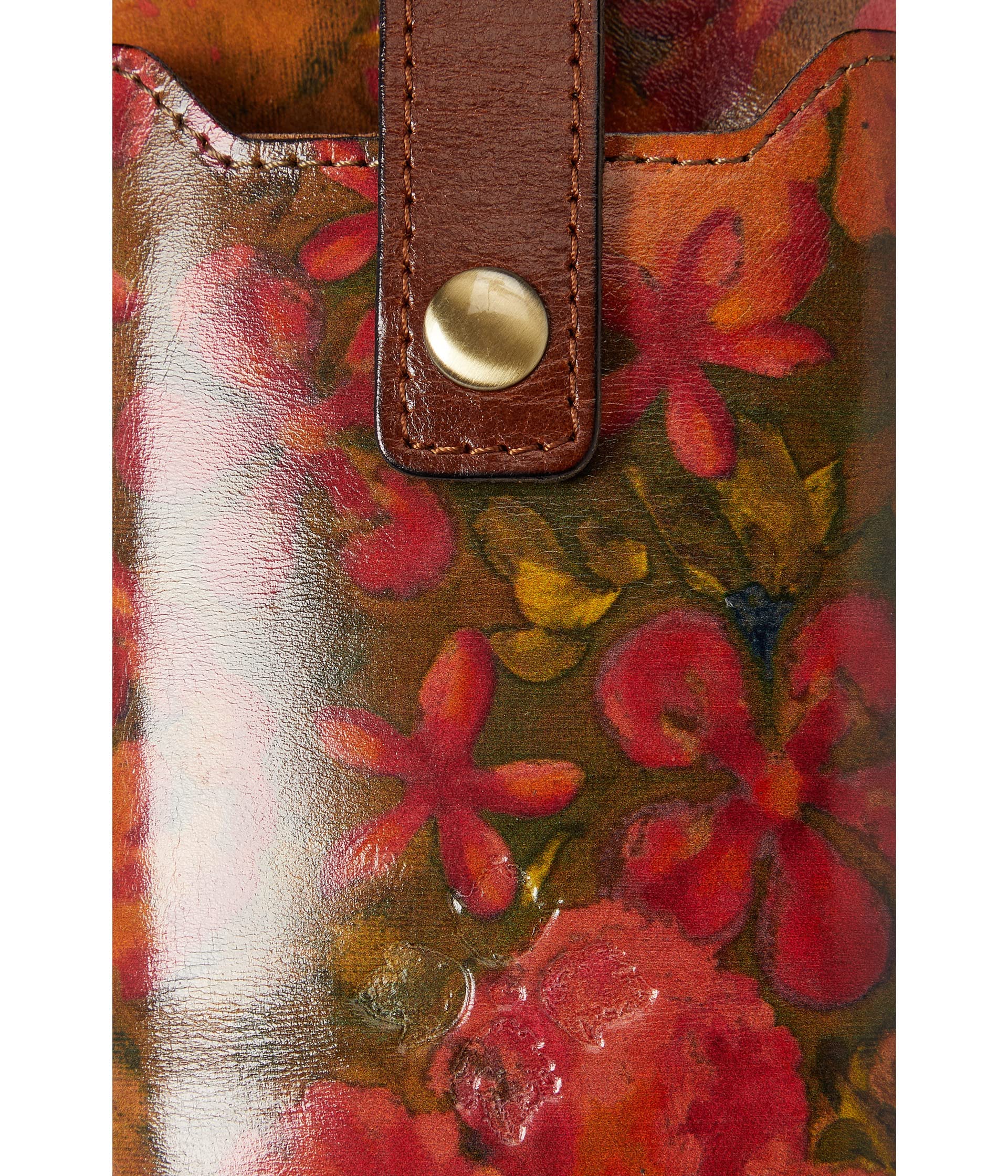 Patricia Nash Farleigh Phone Crossbody Floral Oil Painting Print One Size