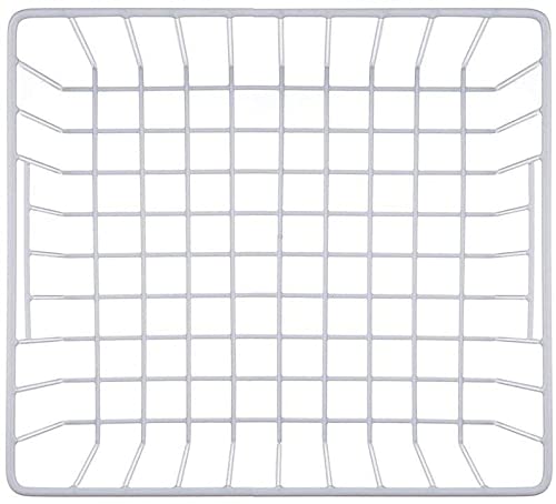 Redrubbit Deep Refrigerator Freezer Baskets, Wire Storage Basket Bins Organizer Large Household with Handles for Kitchen, Pantry, Freezer, Cabinet, Closets, Set of 6, White