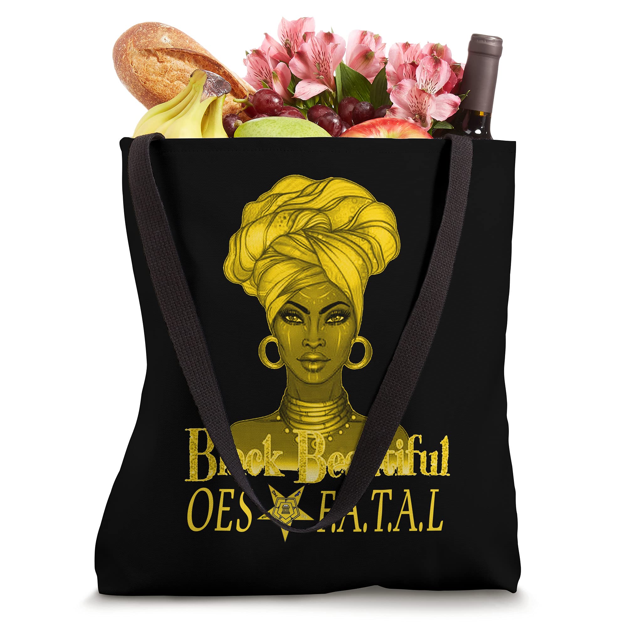 Order Of The Eastern Star OES Ring Diva Black Beautiful Tote Bag