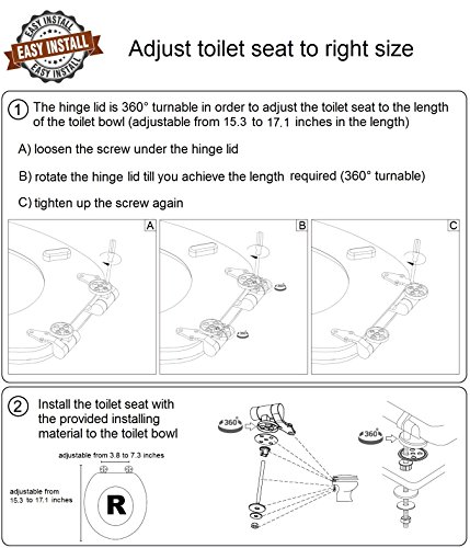 Sanilo ROUND, Silent Slow Close, Molded Wood, Adjustable Toilet Seat, Rustic