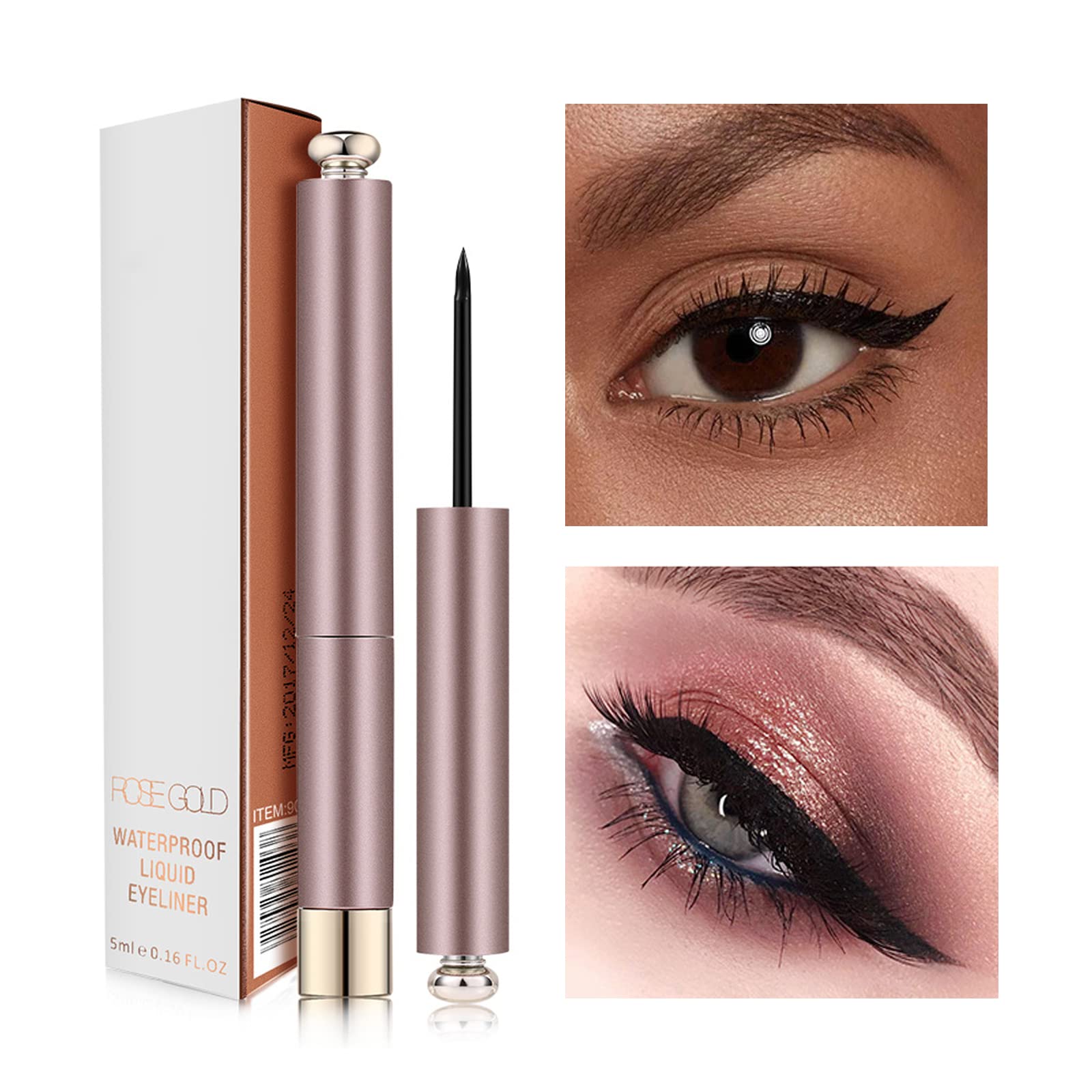 Liquid Eyeliner,Black Eyeliner, Waterproof Eyeliner Pencil Smudge Proof, Quick Dry Eye Liner Pencils Precise Thin Eyeliner Liquid Liner Pen, Easy to Control Long Lasting Matte Liquid Eyeliner Makeup Cosmetics for Women Girls Men, All Beginners , 5ML/0.16F
