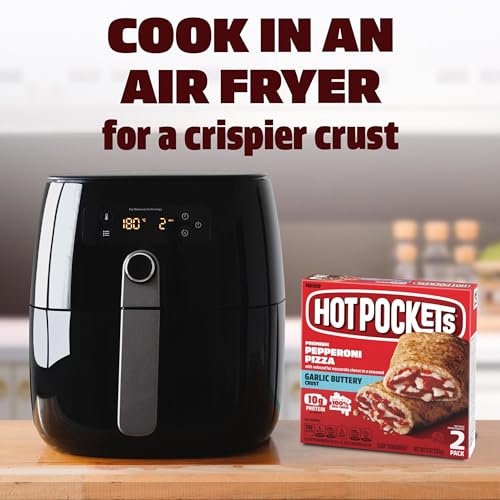 Hot Pockets Premium Pepperoni Pizza Frozen Sandwiches, Pizza Snacks Made with Real Reduced Fat Mozzarella Cheese, 9 Oz, 2 Count Frozen Sandwiches