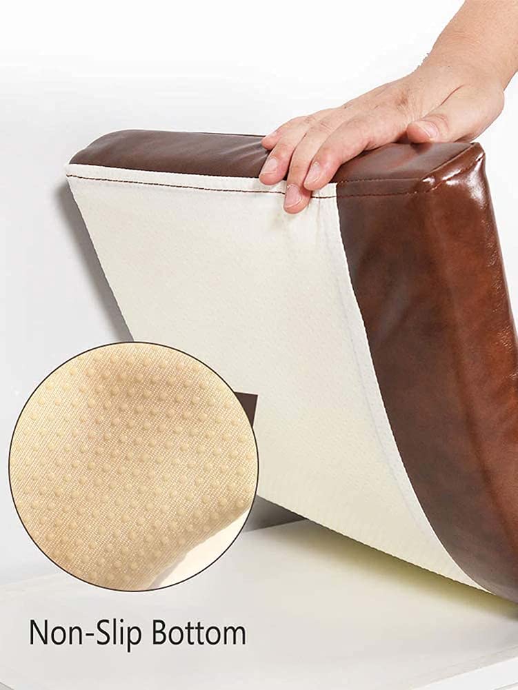 Leather Thick Not-Slip Chair Pads,Memory Foam Replacement Mat,Soft Chair Pads with Zipper,Waterproof Removeable Square Durable Seat Cushions for Sofa Dining Chair Office Home