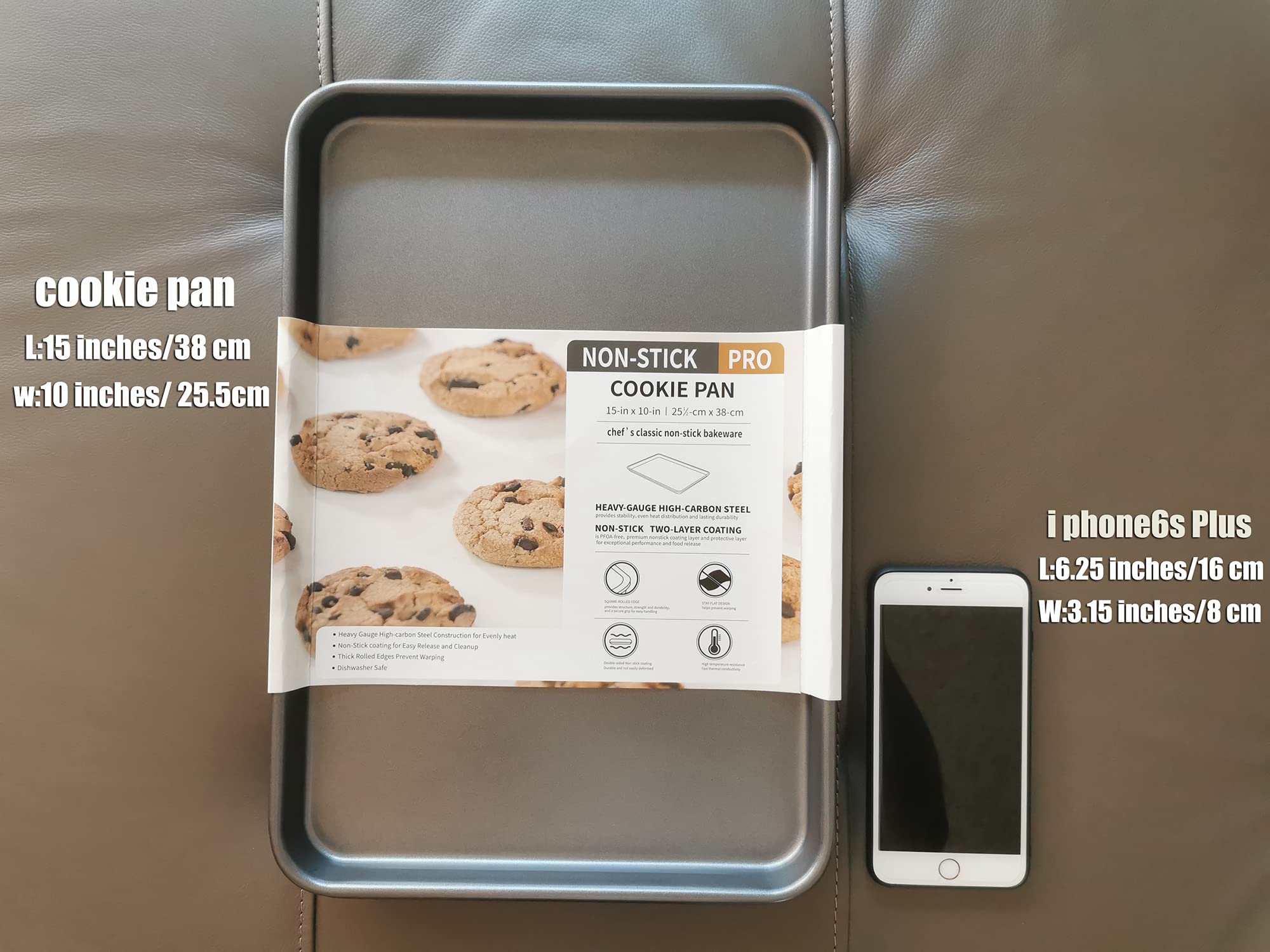 Nonstick Baking Sheet Pan for Roasting Carton Steel Cake Pan Baking Pan Cookie Sheets (15.5*10.6 in)