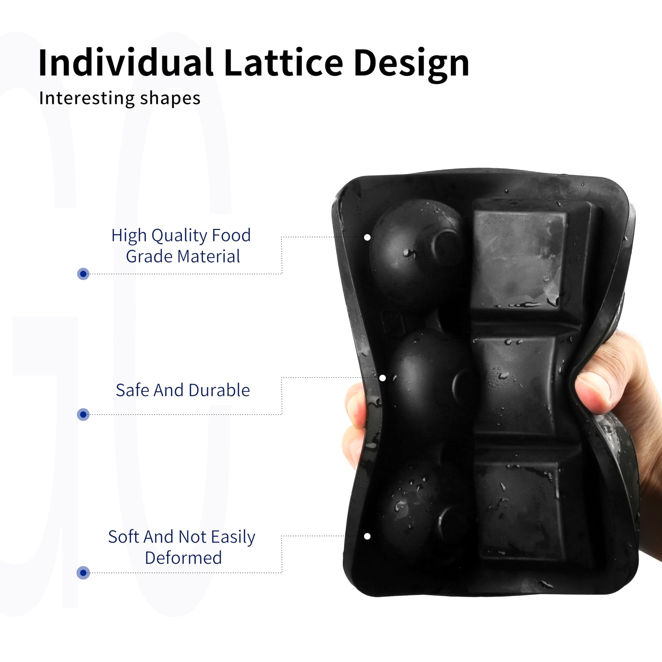 RCMo Ice Cube Tray,Square and Ball ice cubes mold,Ice Cube Tray Easy Release Slow Melting Frozen for Cocktails, Whiskey and Bourbon Drinks,BPA-Free and Reusable