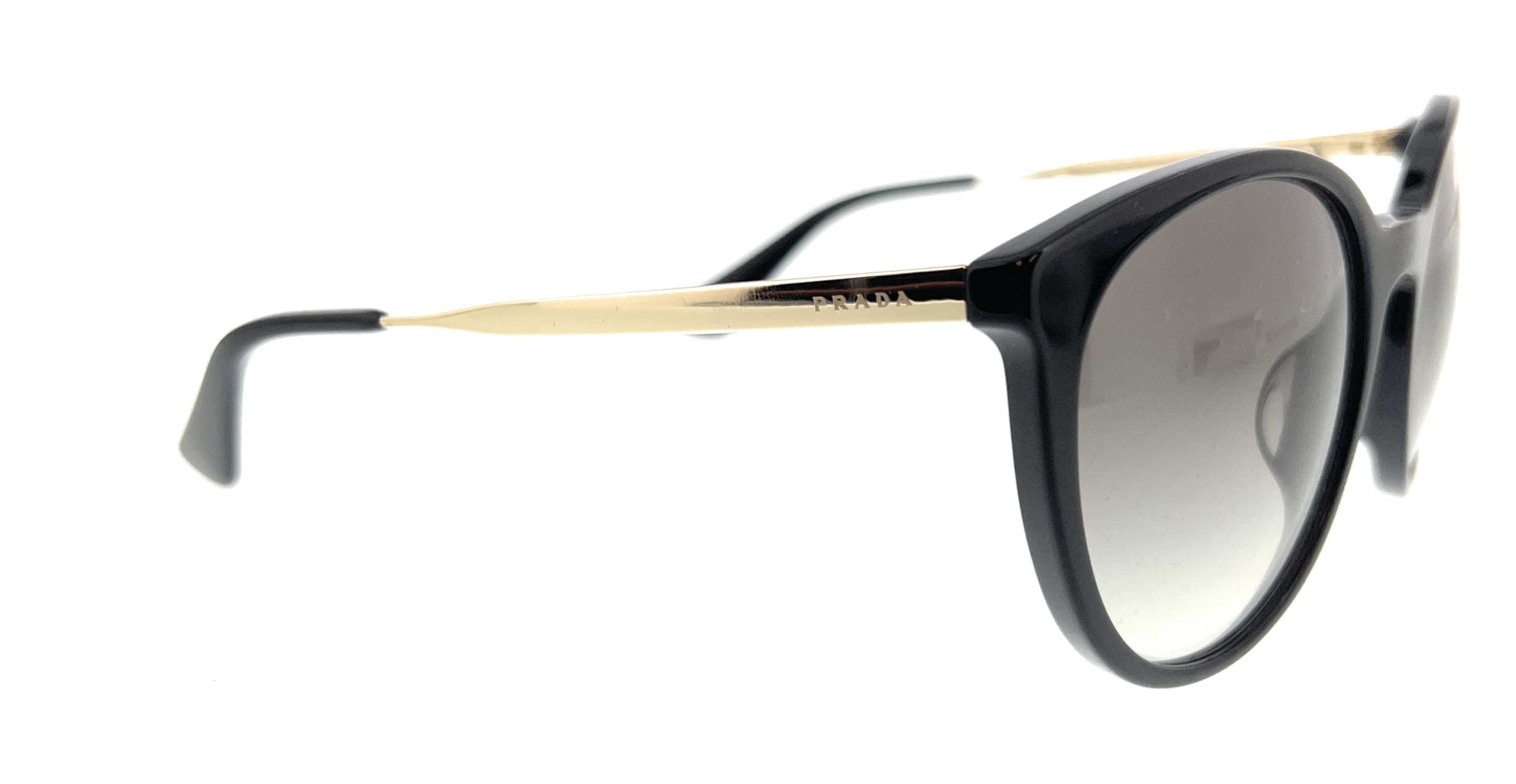 Prada CINEMA PR17SSF Sunglasses 1AB0A7-55 - Black Frame, Grey Gradient PR17SSF-1AB0A7-55