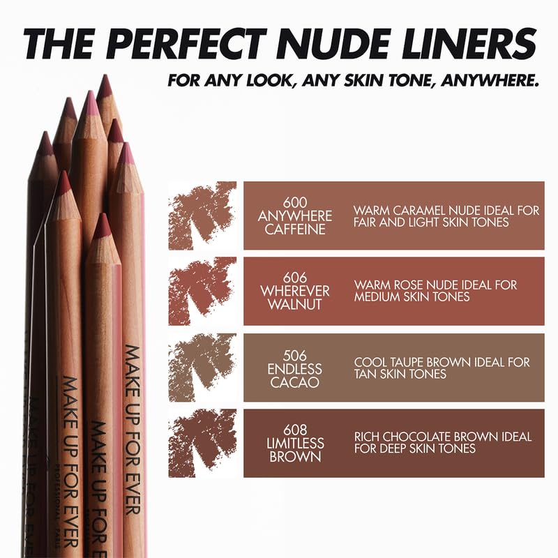 Make Up For Ever Artist Color Pencil: Eye, Lip & Brow Pencil ~ Travel Size ~ 606 Wherever Walnut