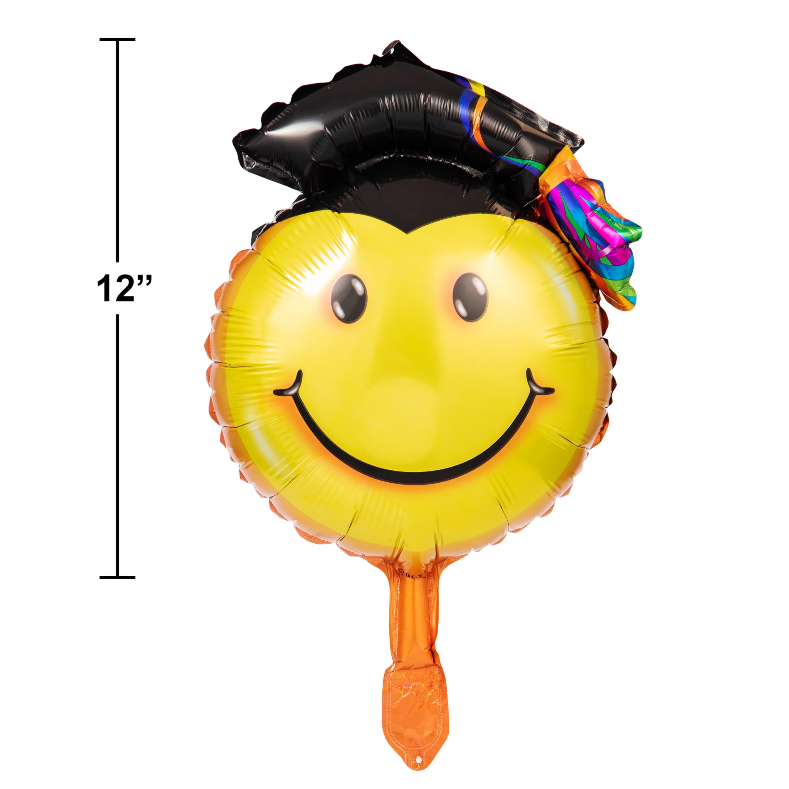 Smiley Face Foil Graduation Balloon