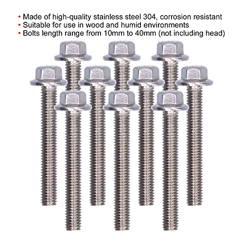 Screw Assortment, M5 10/12/16/20/25/30/35/40mm Screw Kit for Worker for Hex Bolts for Machinery Industry for Handyman(M5*35)