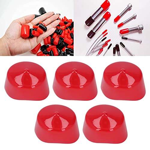 Screw End Cap, PVC Thread Protector Red Stable 60mm Diameter Flame Retardant for Hydraulic Pipe Joints