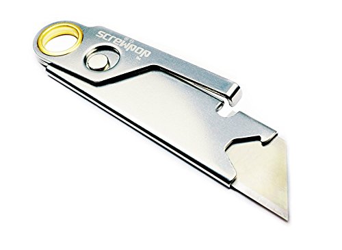 Screwpop Ron's Utility Knife 3.0 for Keychain and Carabiner Attachment also Magnetizes to (Appliances | Machines | Tool Boxes | Filing Cabinets | Metal Surfaces | Etc.) Stainless Steel