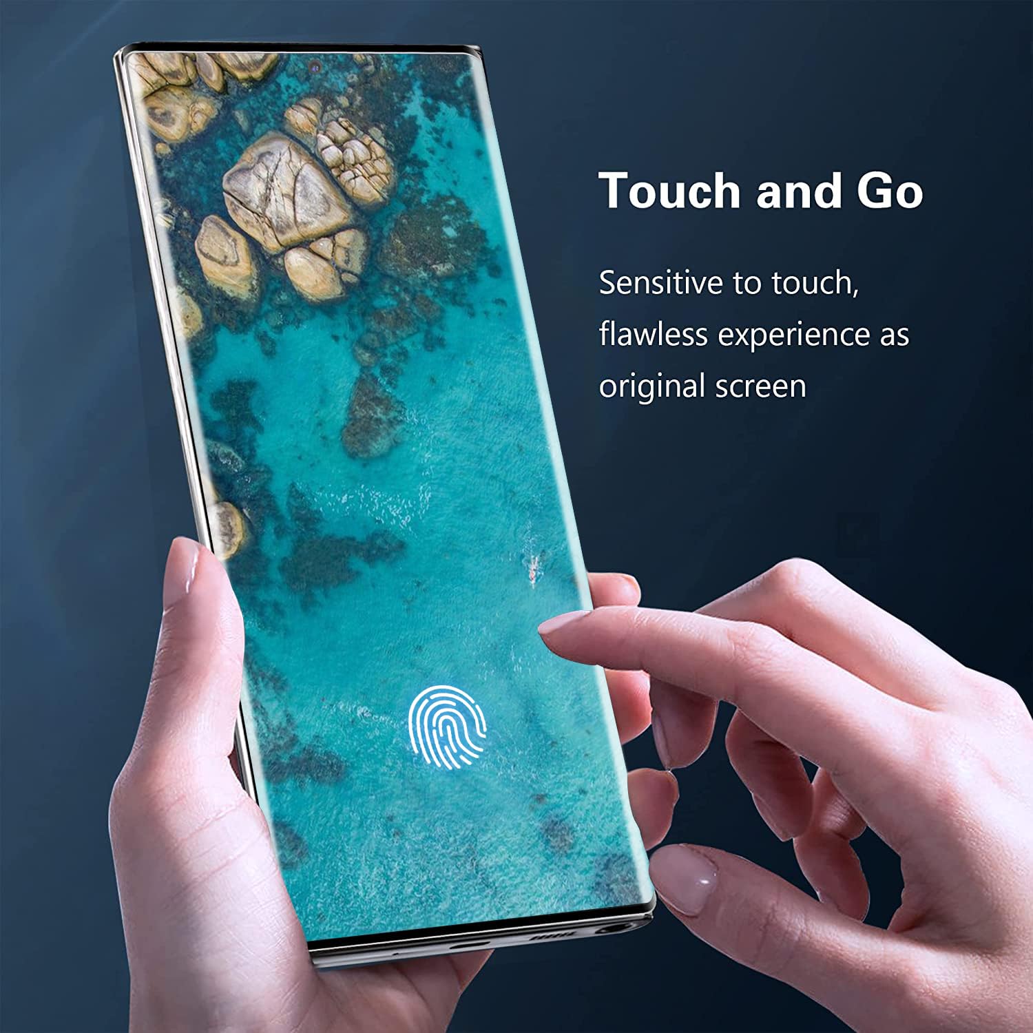 Samcorn [2+2 Pack] Galaxy S23 Ultra Screen Protector, 9H Tempered Glass, Ultrasonic Fingerprint Support, 3D Curved, HD Clear Scratch Resistant for Samsung Galaxy S23 Ultra 5G Glass Screen Protector