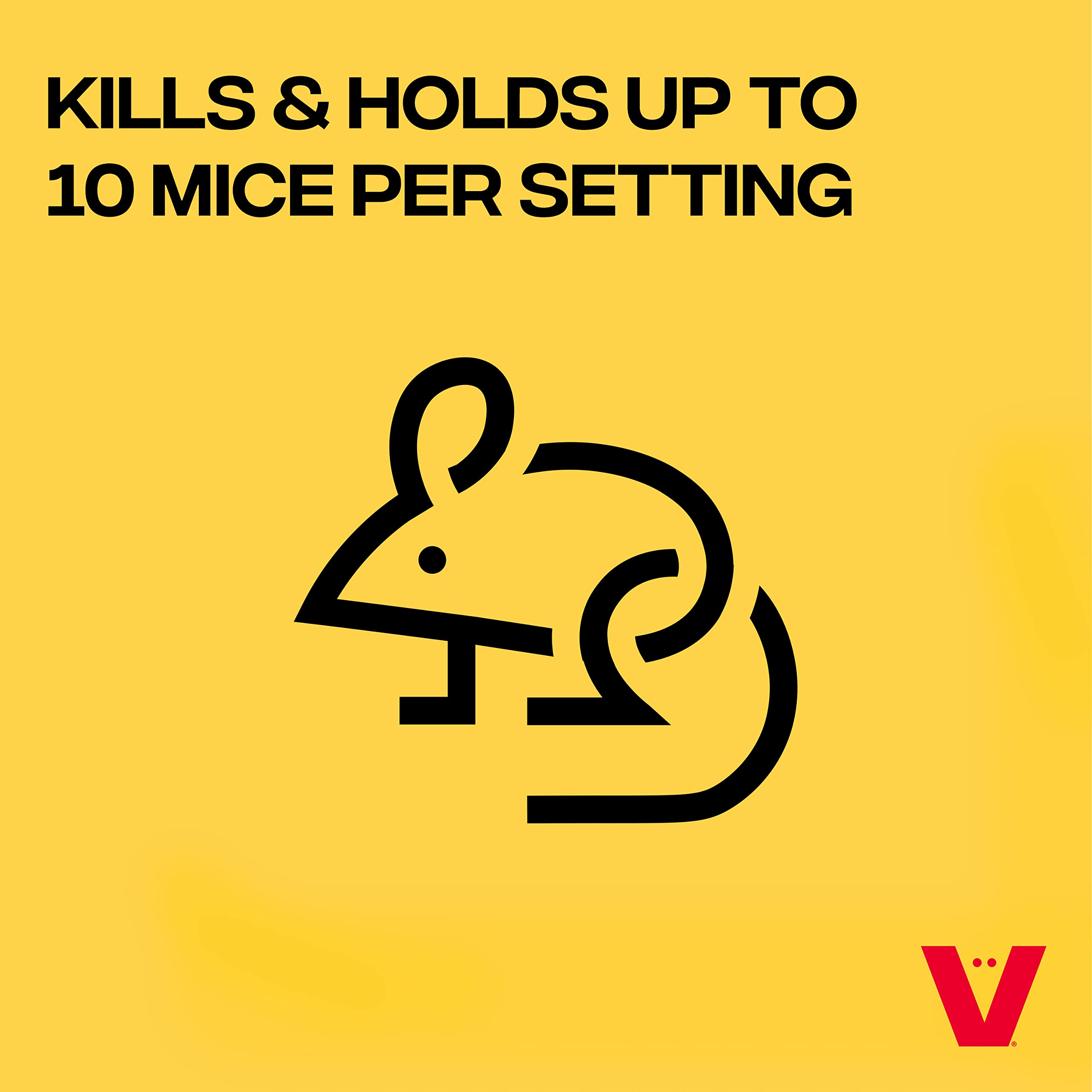 Victor M260 Indoor Multi-Kill Humane Electronic Mouse Trap - No Touch, No See Electronic Instant Kill Mouse Trap – Kills & Holds Up to 10 Mice Per Setting