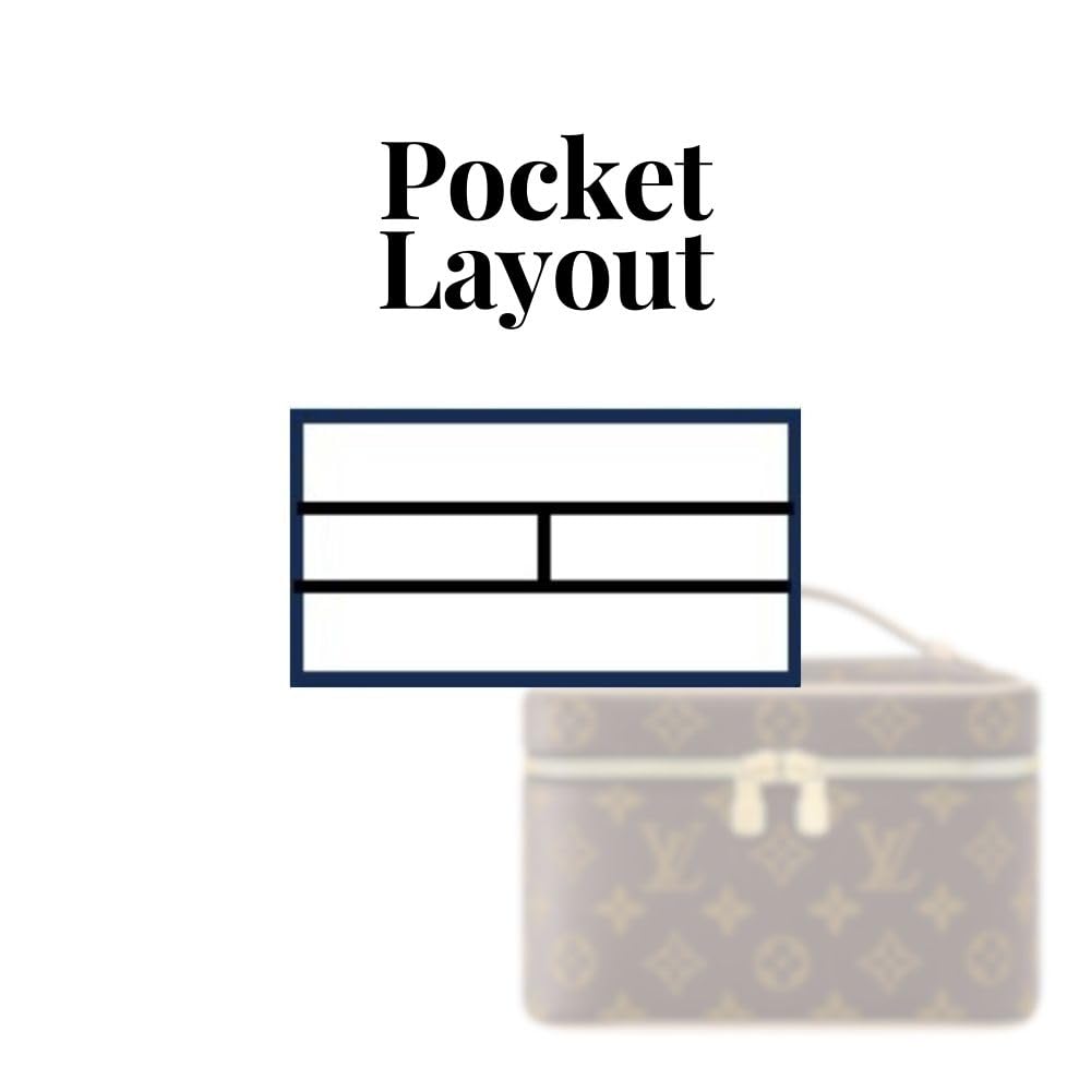 SAMORGA (1-159/ LV-NICE-Mini) LV Nice Mini Bag Organizer Insert Innerbag (1.2mm Leather Beige)