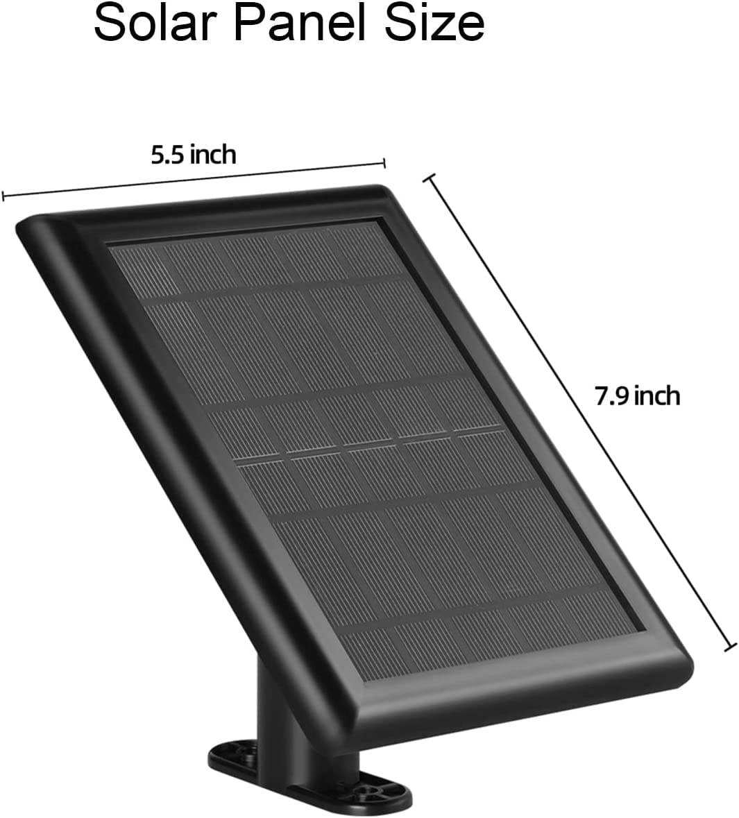 Solar Panel Compatible with Spotlight Cam Battery, Stick Up Cam Battery & Blink XT/ XT2 Outdoor Security Camera - 2.4W 5V 480mA (1 Pack)