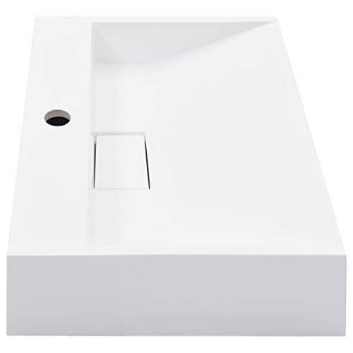 Wash Basin 19.7"x15"x5.1" Mineral Cast/Marble Cast White,Mineral Cast Vessel Sink: Chic and Timeless for Bathrooms and More Bath Fixtures,Bathroom Sinks