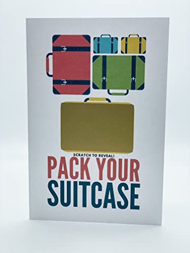 Pack Your Bags Travel Card Scratch To Reveal Your Personal Message Surprise Gift