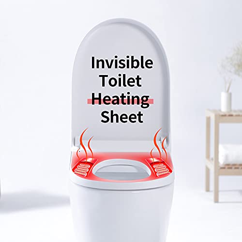 OLYDON Heated Toilet Seat Warmer,Waterproof Elongated Heated Sticker, Easy Disassembly and Installation, Universal Fit Toilet Seat Heater