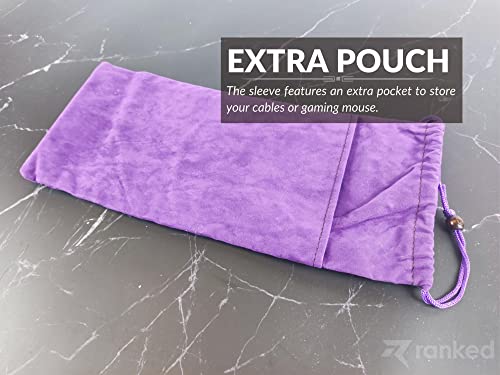 Ranked Travel Sleeve for Mechanical Gaming Keyboard | Extra Cable Storage Pouch | Dustproof (Fits 60-75% Size Keyboards, Indigo)