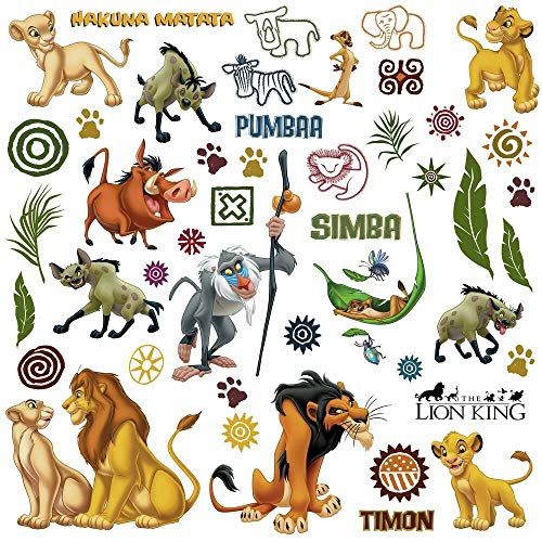 RoomMates RMK1921SCS The Lion King Peel and Stick Wall Decals 10 inch x 18 inch
