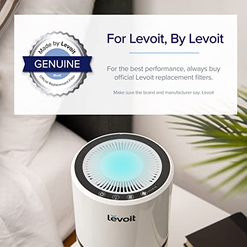 LEVOIT Air Purifier LV-PUR131 Replacement True HEPA & Activated Carbon Filters Set (2 Pack) & LV-H132 Air Purifier Replacement Filter, 3-in-1 Nylon, True HEPA Activated Carbon Filter, 2 Pack, Black