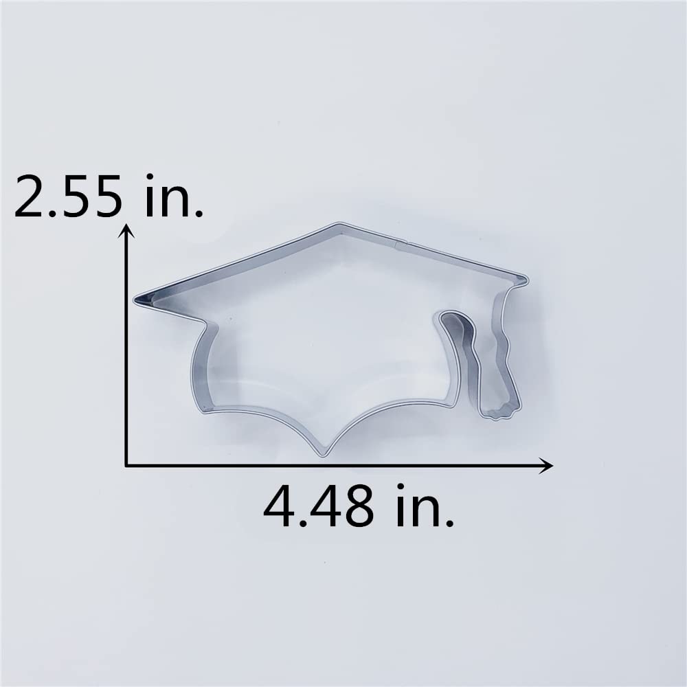 LILIAO Graduation Cookie Cutter Set - 3 Piece - Diploma, Graduation Cap and Graduation Gown Biscuit Fondant Cutters - Stainless Steel