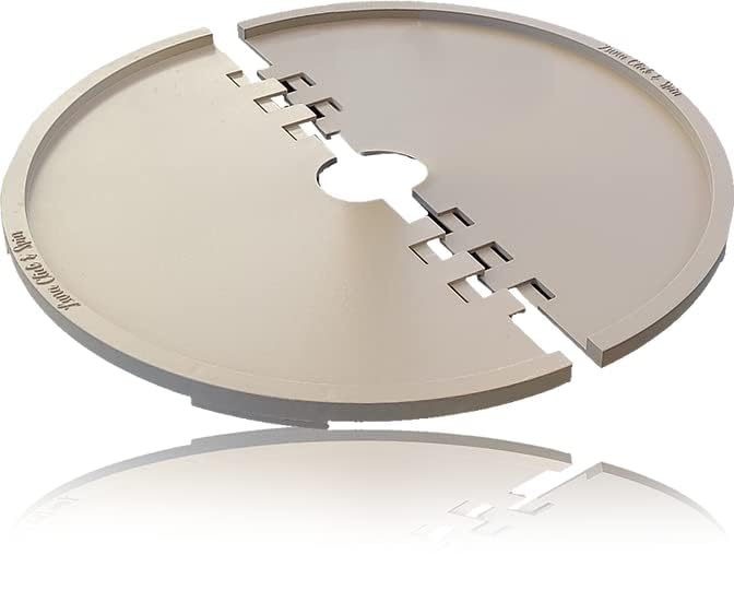 Lazy Susan Organizer - Perfect Accessory for Your Umbrella Table - NonToxic Durable 100% ABS Recyclable Plastic - Dim 16" D x 1/2" H - 2" Standard D. Centre Hole (1 PC Interlocked) - Made in America