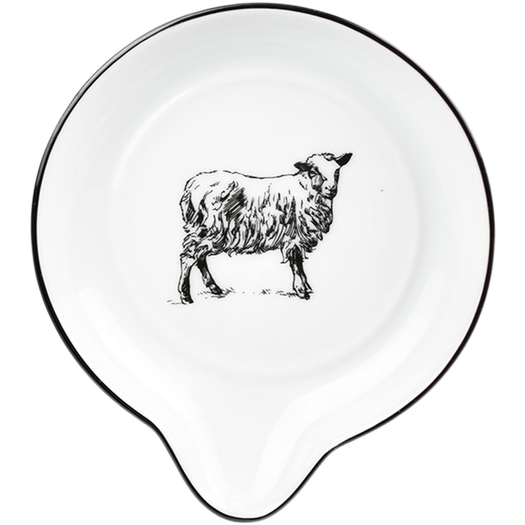 Omniware Farmhouse Porcelain Sheep Spoon Rest