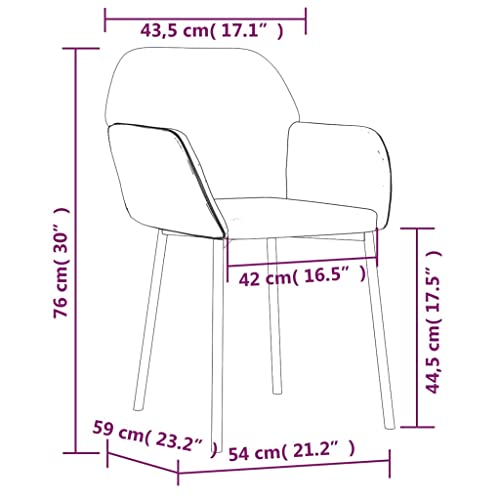 vidaXL Dining Chairs 2 pcs Light Gray Velvet