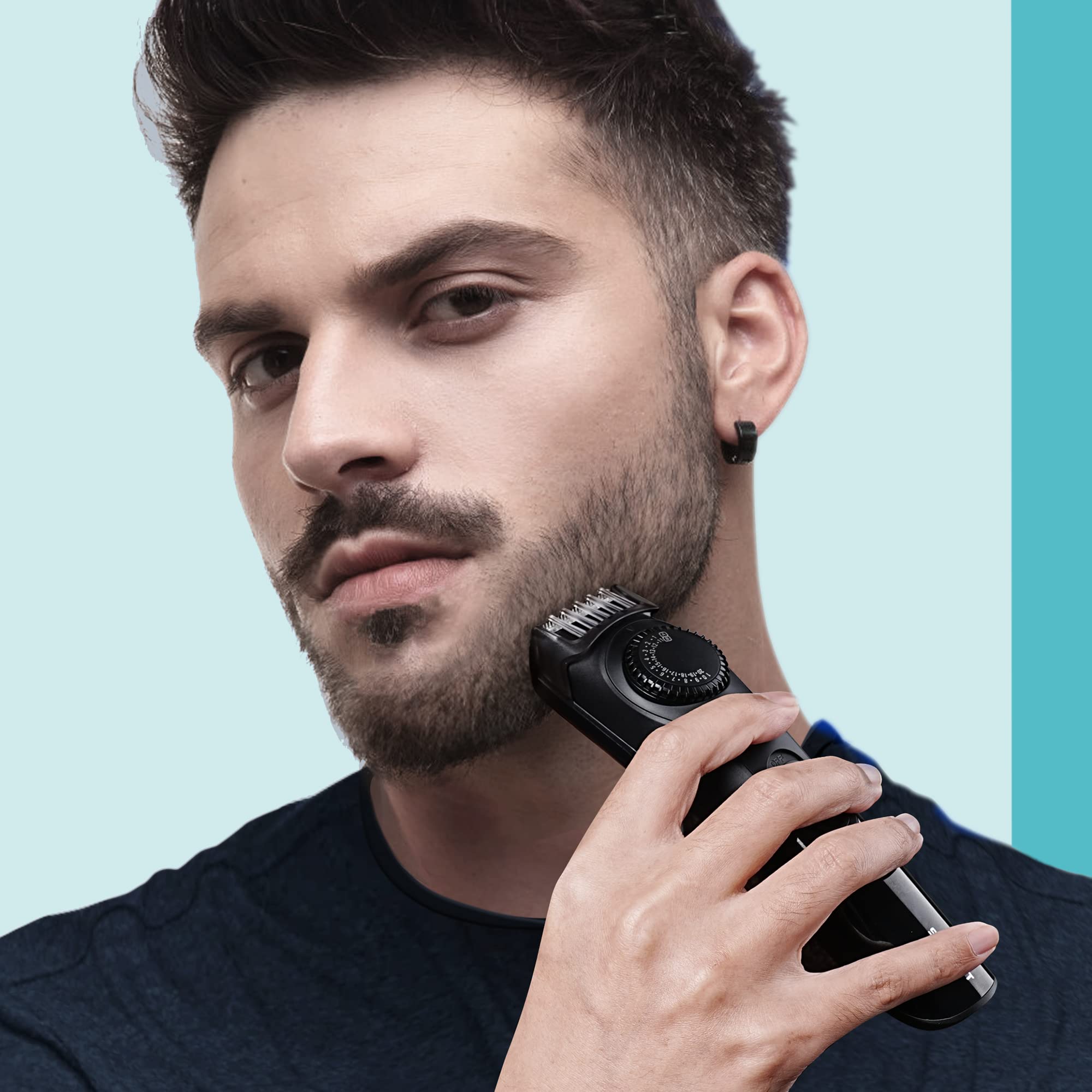 SUPRENT Adjustable Beard Trimmer for Men+Nose Ear Hair Trimmer for Men