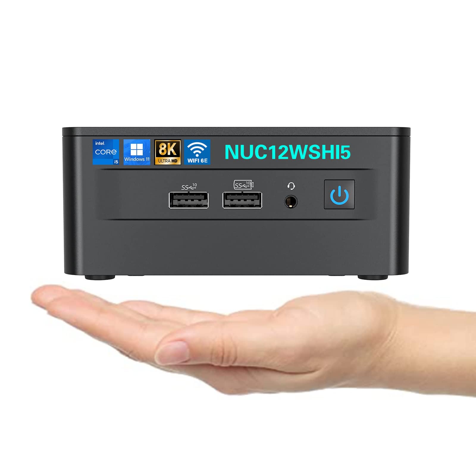 Reatan Intel NUC12WSHI5 Mini PC Mini Computer,Win 11 Mini Computer,i5-1240P 10 Core,12 thread,Up to 4.4 GHz Turbo,NVMe SSD DDR4RAM,WiFi 6E,BT 5.2,8K Support,Gigabit Ethernet,HTPC(16GB RAM+512GB)