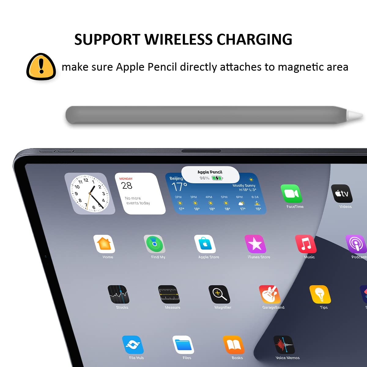 Slim Soft Silicone Sleeve Case Compatible with Apple Pencil 2nd Generation Only, Protective Grip Cover Skin for iPad Apple Pencil 2nd Gen (Pink)