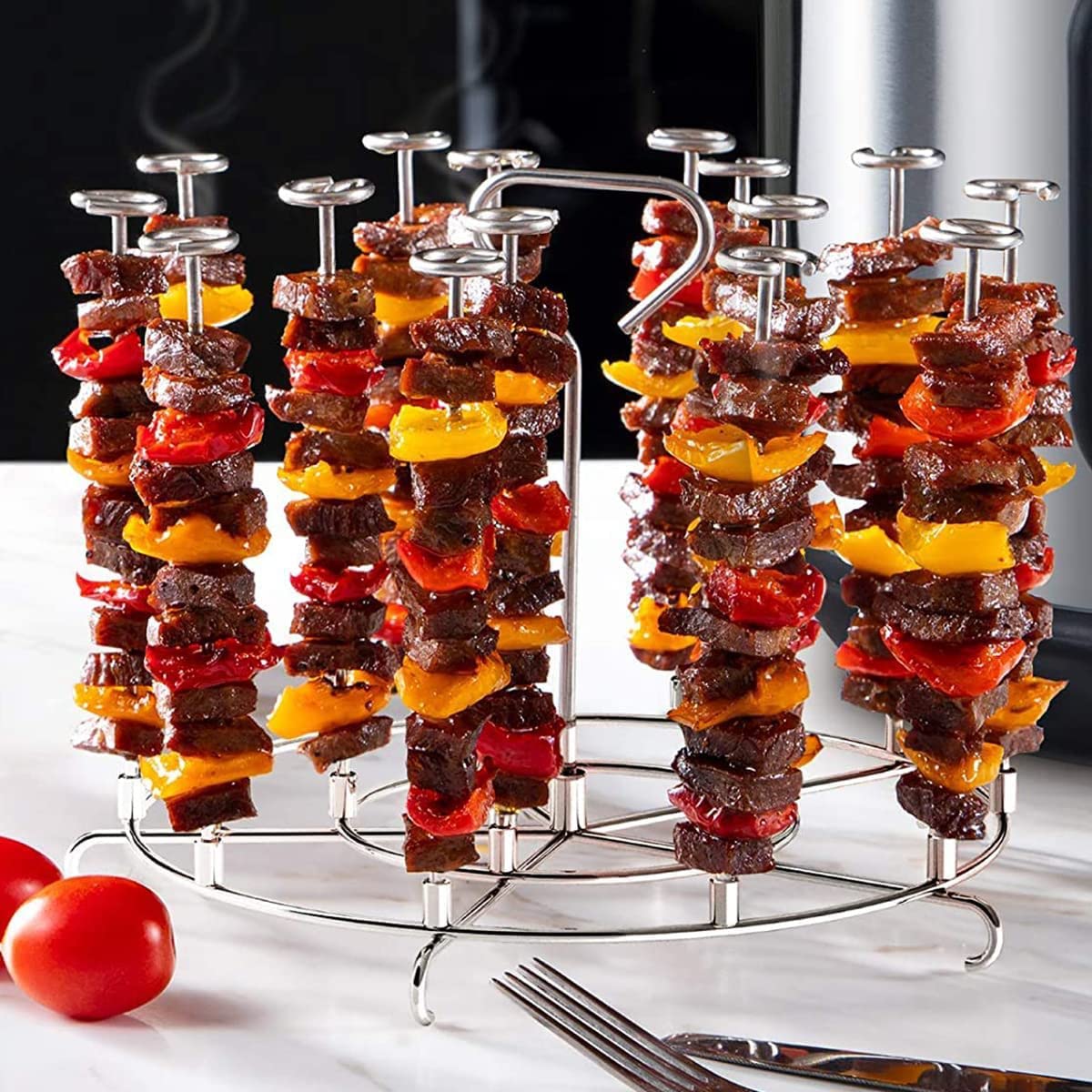 LBH Skewer Stand Compatible with Instant Pot 6 Quart Accessories for Air Fryer accessories for kabobs (5.4X7.7)