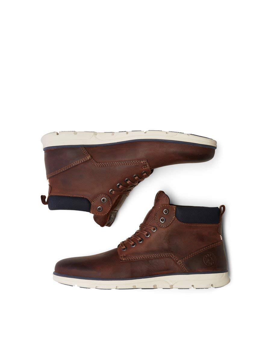 JACK & JONES Men's Chukka Boots, Brown Brandy Brown Brandy Brown, 10