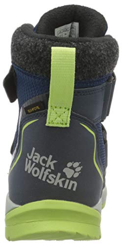 Jack Wolfskin Polar Bear Texapore Mid Hiking Boot, Blue/Lime, 12 US Unisex Big Kid