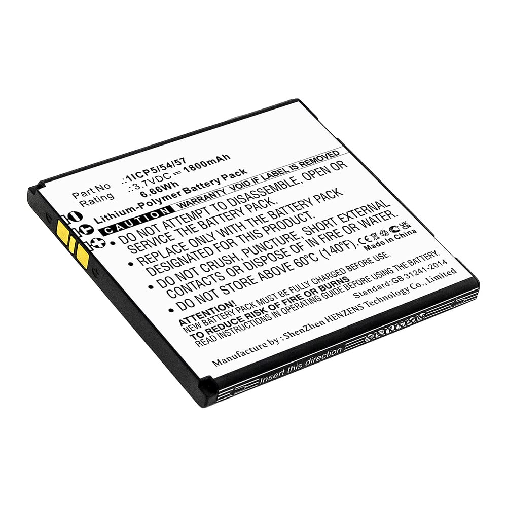 Synergy Digital Baby Monitor Battery, Compatible with Angelcare AC417 Baby Monitor, (Li-Pol, 3.7V, 1800mAh) Ultra High Capacity, Replacement for Angelcare 1ICP5/54/57 Battery
