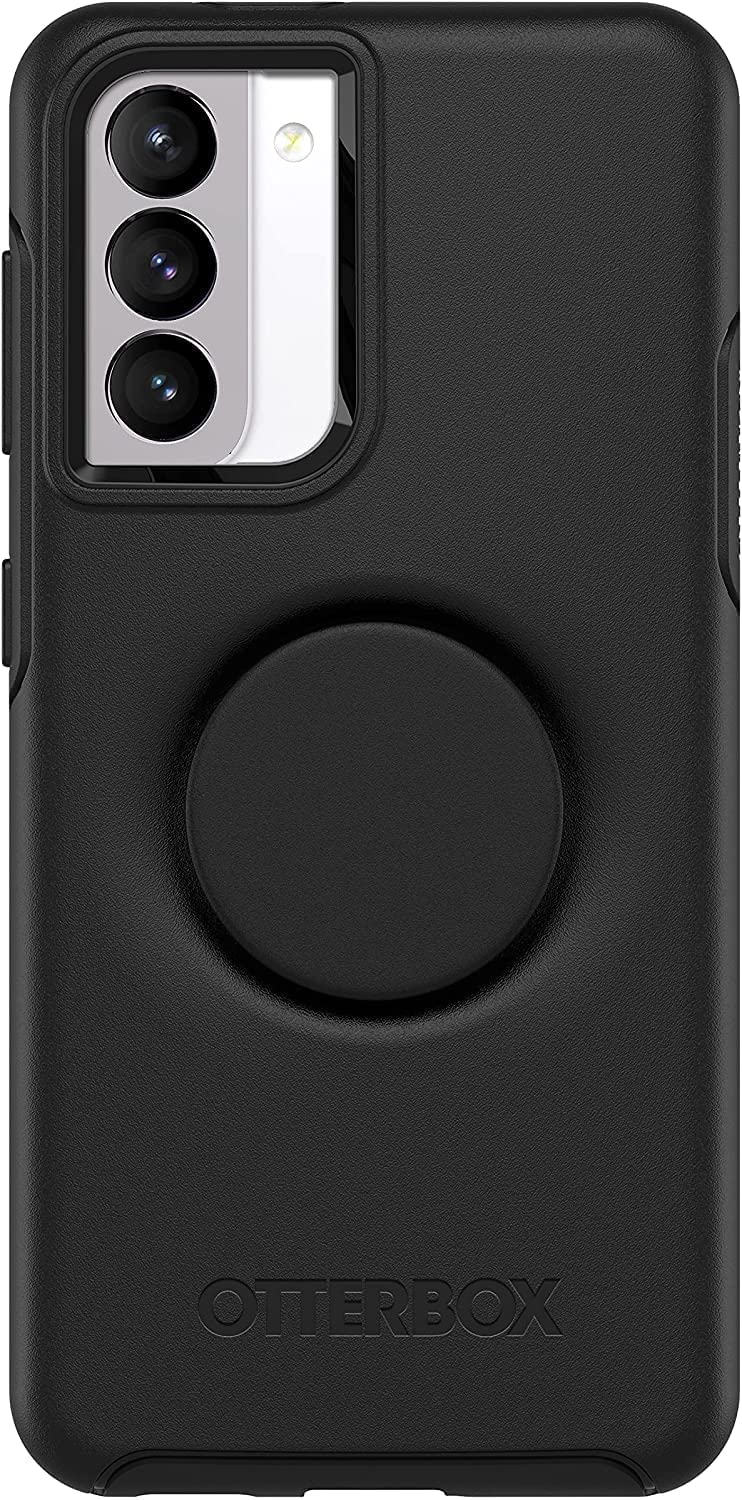 OtterBox + PopGrip Symmetry Series Case for Galaxy S21 5G (ONLY - NOT for The Plus Or Ultra Models) - Non-Retail Packaging - Black