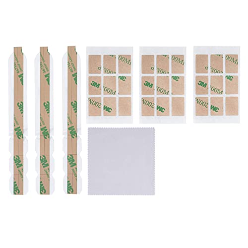 Removable Adhesive Strips for Privacy Screen Replacement Set of Holder Tabs，Plastic Slide Mount Holder Tabs for Laptop or Computer Monitor Privacy Filter with a Cleaning Cloth by Baffo