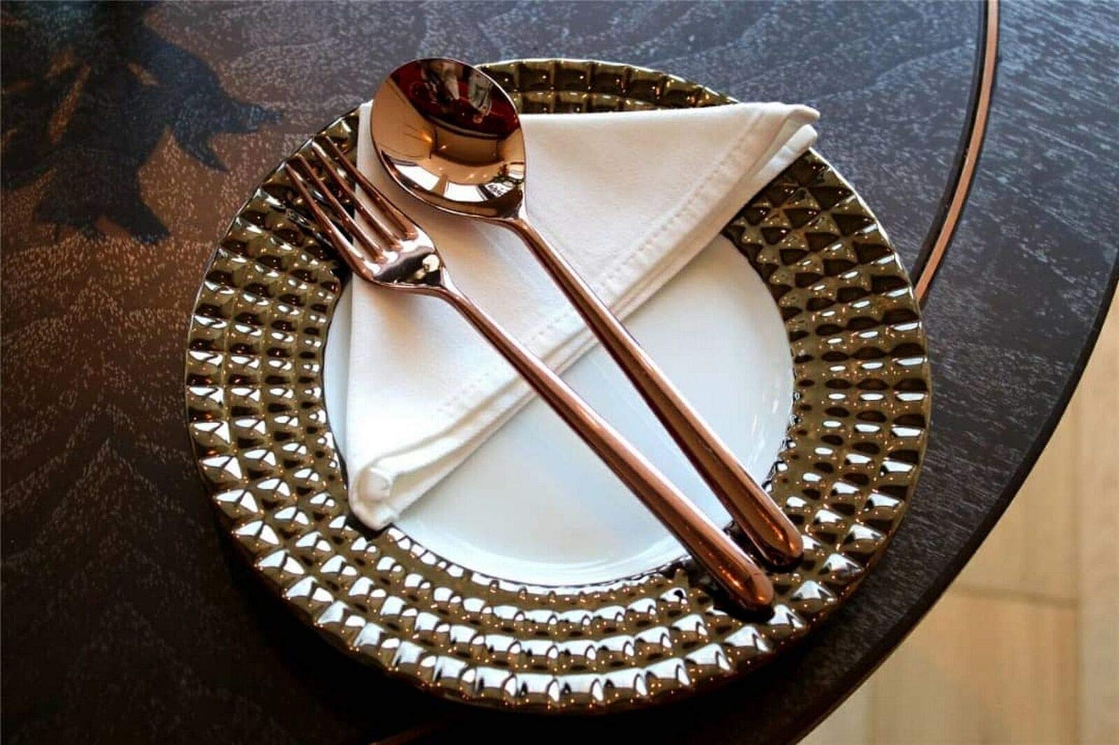 MEPRA 109122151 Linea Gold 151-Piece Durable 18/10 Stainless Steel European Style Flatware Cutlery Set for Fine Dining, Dishwasher Safe, Service for 12