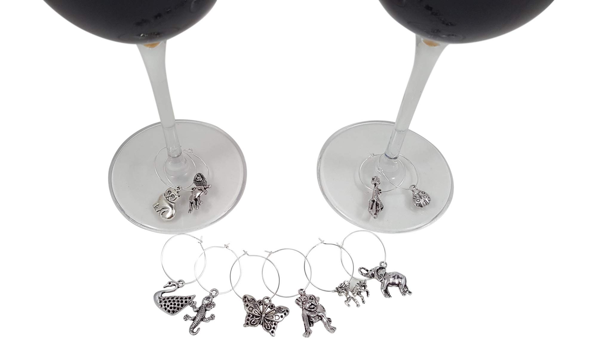 Palm City Products 10 Piece Animal Themed Wine Charm Set