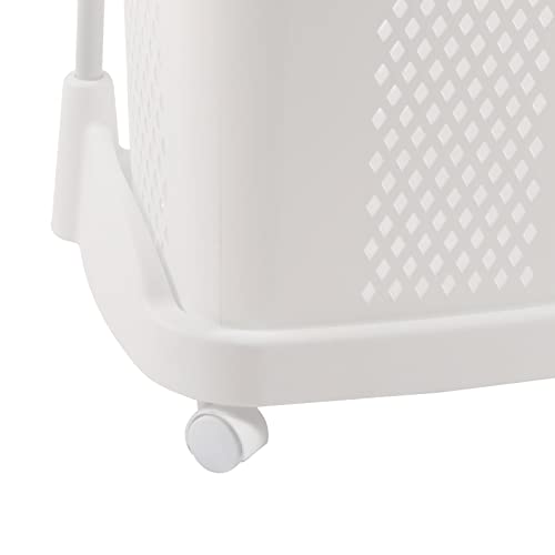 Removable Basket Laundry Cart with Clothes Rack, Multi-layer Clothes Storage Laundry Basket, Bathroom Rolling Household Dirty Clothes Baskets Stand for Bathroom Laundry (Style2)