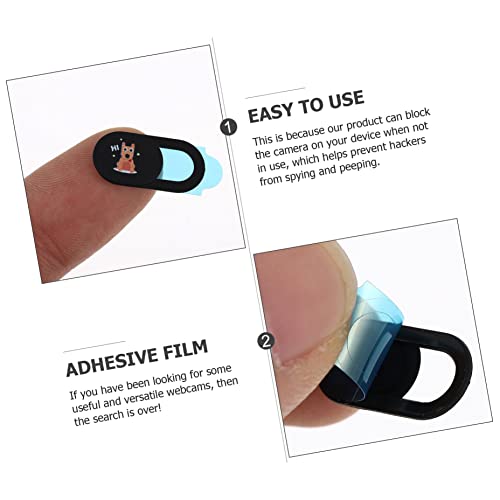 SOLUSTRE Computer Camera 3pcs Anti-Hacker Tablet Anti- for Laptop Cover Your Dog Computers Computer Hacker Phone Privacy Slide Cute Cellphones Creative Webcam Camera Pattern Patch Computers Laptops