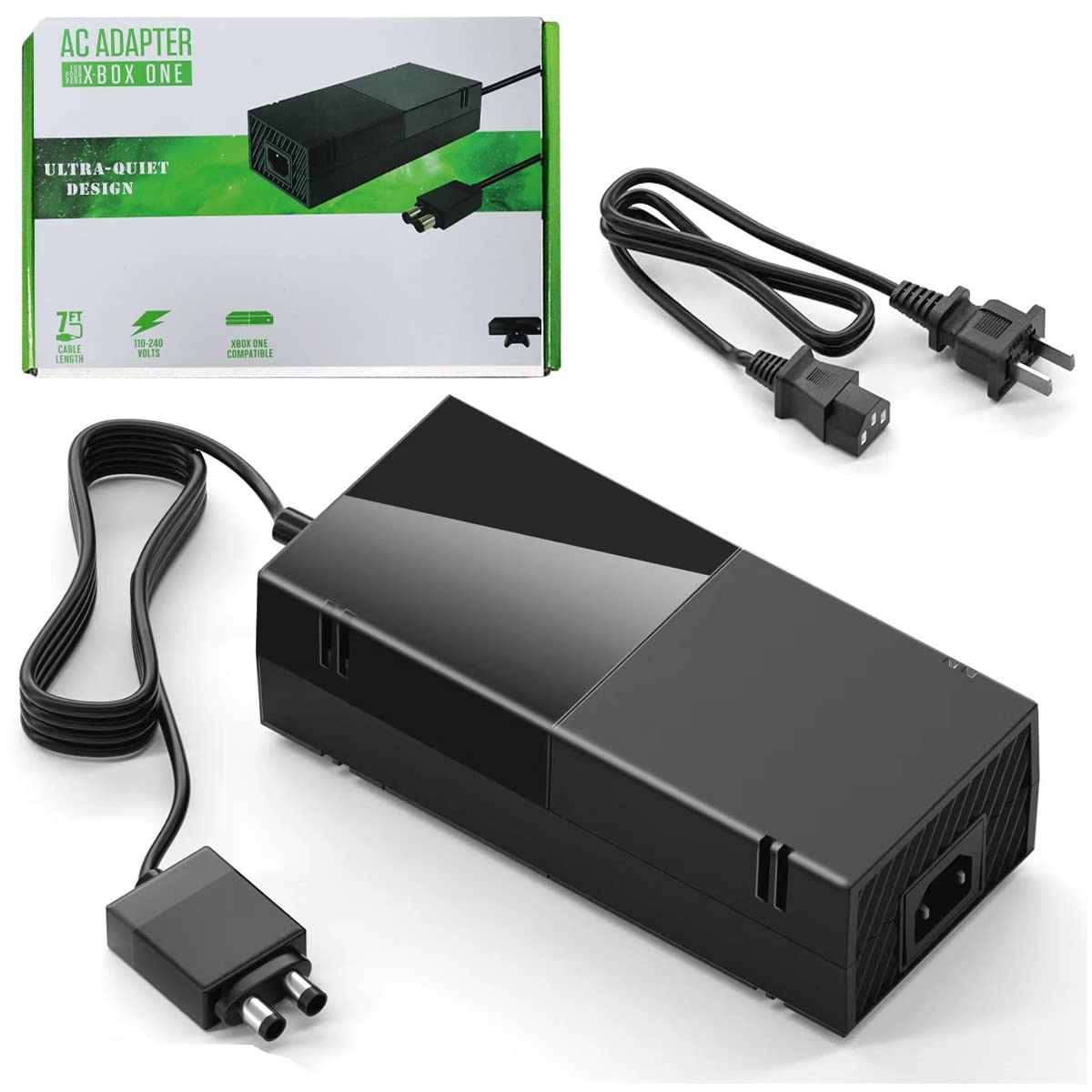 Mr.do Power Supply for Xbox One [Quiet Version], Xbox One Power Supply Brick AC Adapter Charger Replacement Kit with Power Cable 100-240V