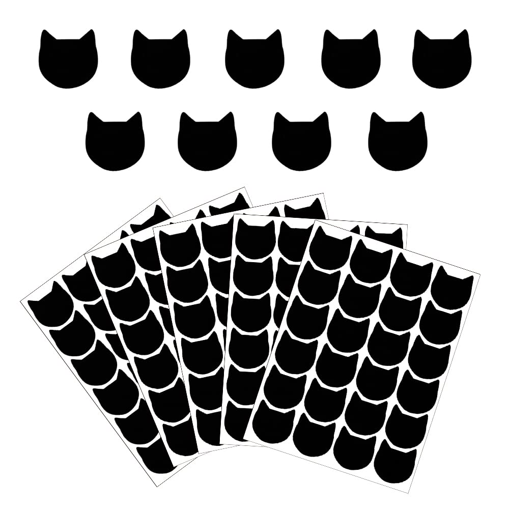 SaktopDeco 120 PCS Black Cat Wall Stickers Cat Silhouette Wall Decals Black Wall Decal Wall Art Sticker for Bedroom Nursery Playroom Decor