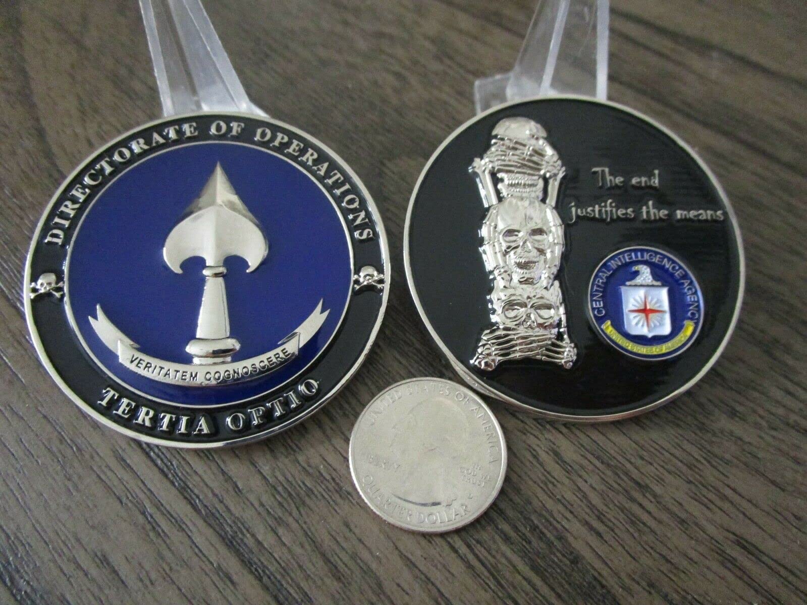 Oneworldtreasures CIA Directorate of Operations Clandestine End Justifies The Means Challenge Coin
