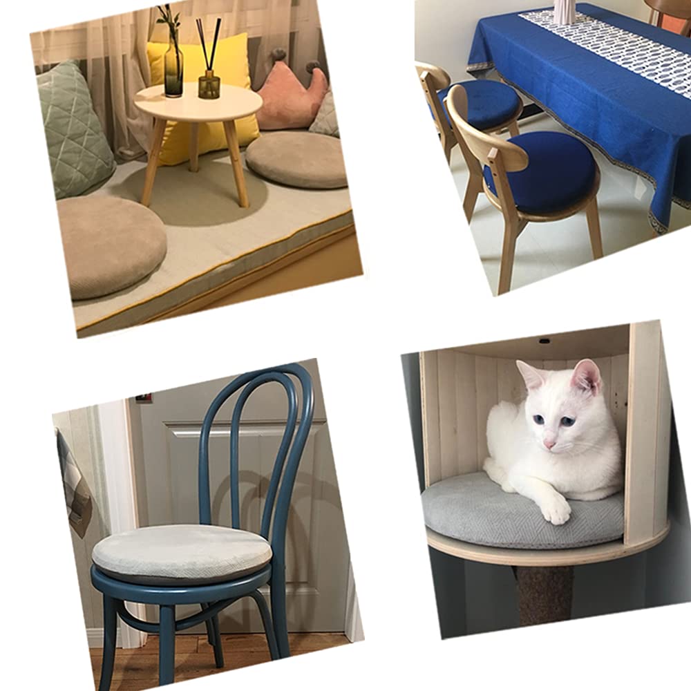 Olywell 15 Inch Memory Foam Seat Cushion Anti-Slip Soft Round Stool Cushion Chair Pad Blue