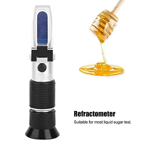 Refractometer, Handheld Tool 0-10% Sugar Test Range RHB-10ATC Aluminum for Industrial Supplies for Home Tool for Man