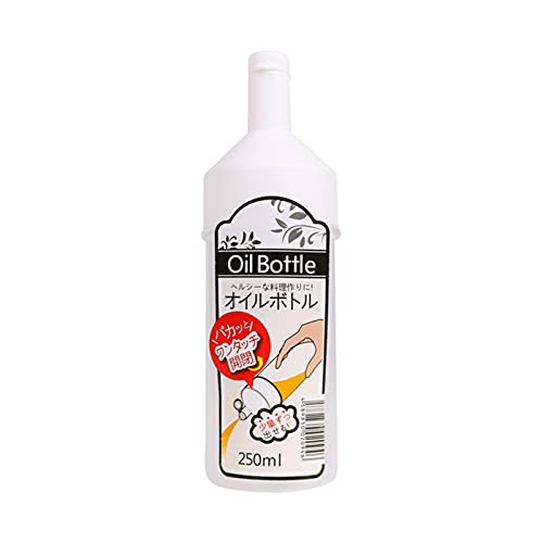 MXY Syrup Squeeze Bottle Salad Vinegar Ketchup Condiments Dispenser Olive Oil Soy Sauce Bottle Honey Container with Lid 250ml (White)